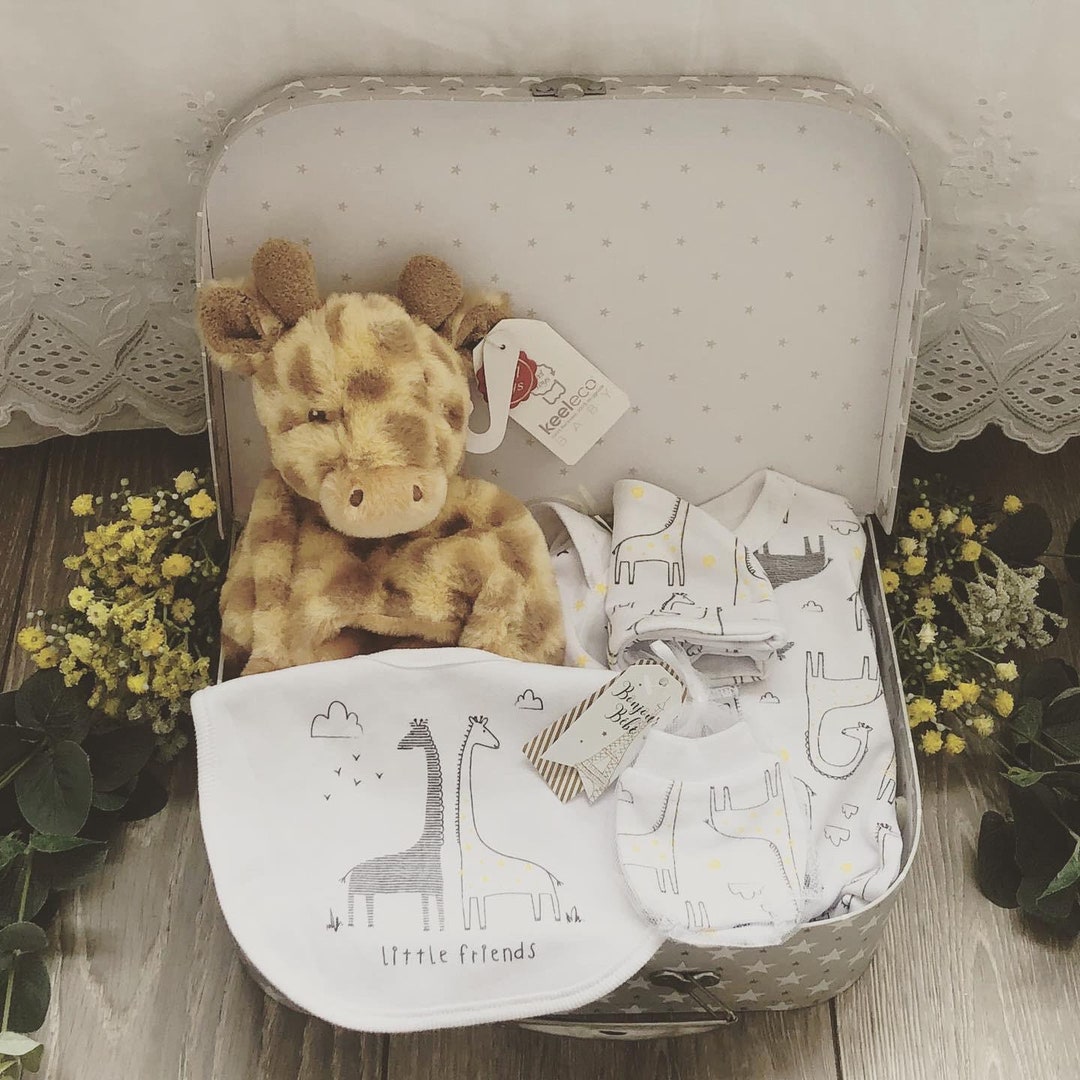 Giraffe Baby Hamper, Unisex Baby Hamper, Newborn, Baby Shower, Baby ...