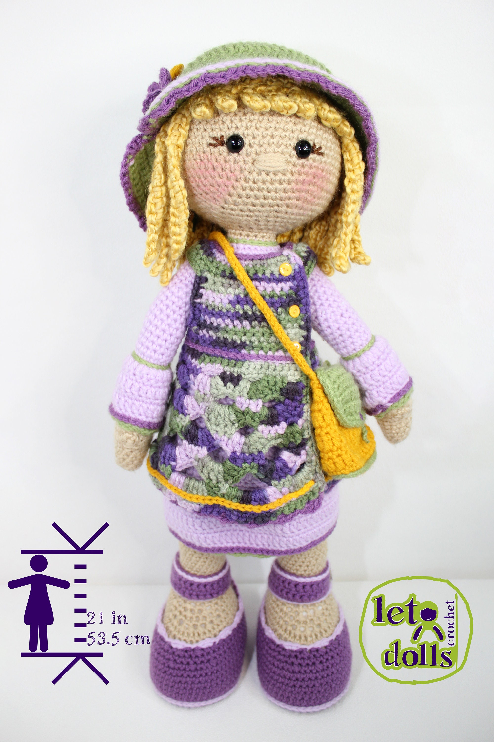 Kaila Large Crochet Doll Pattern 21/53cm Tall - Etsy