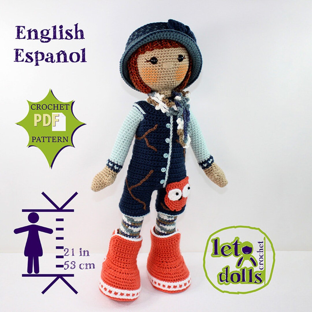 Maya Large Crochet Doll Pattern, 21"/53cm Tall, Amigurumi - Etsy