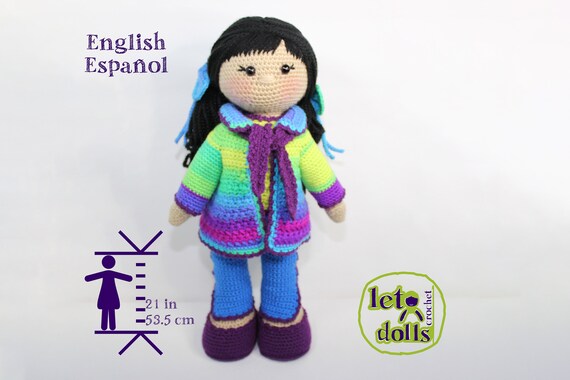 Lily Large Crochet Doll Pattern 21/53cm Tall Amigurumi | Etsy