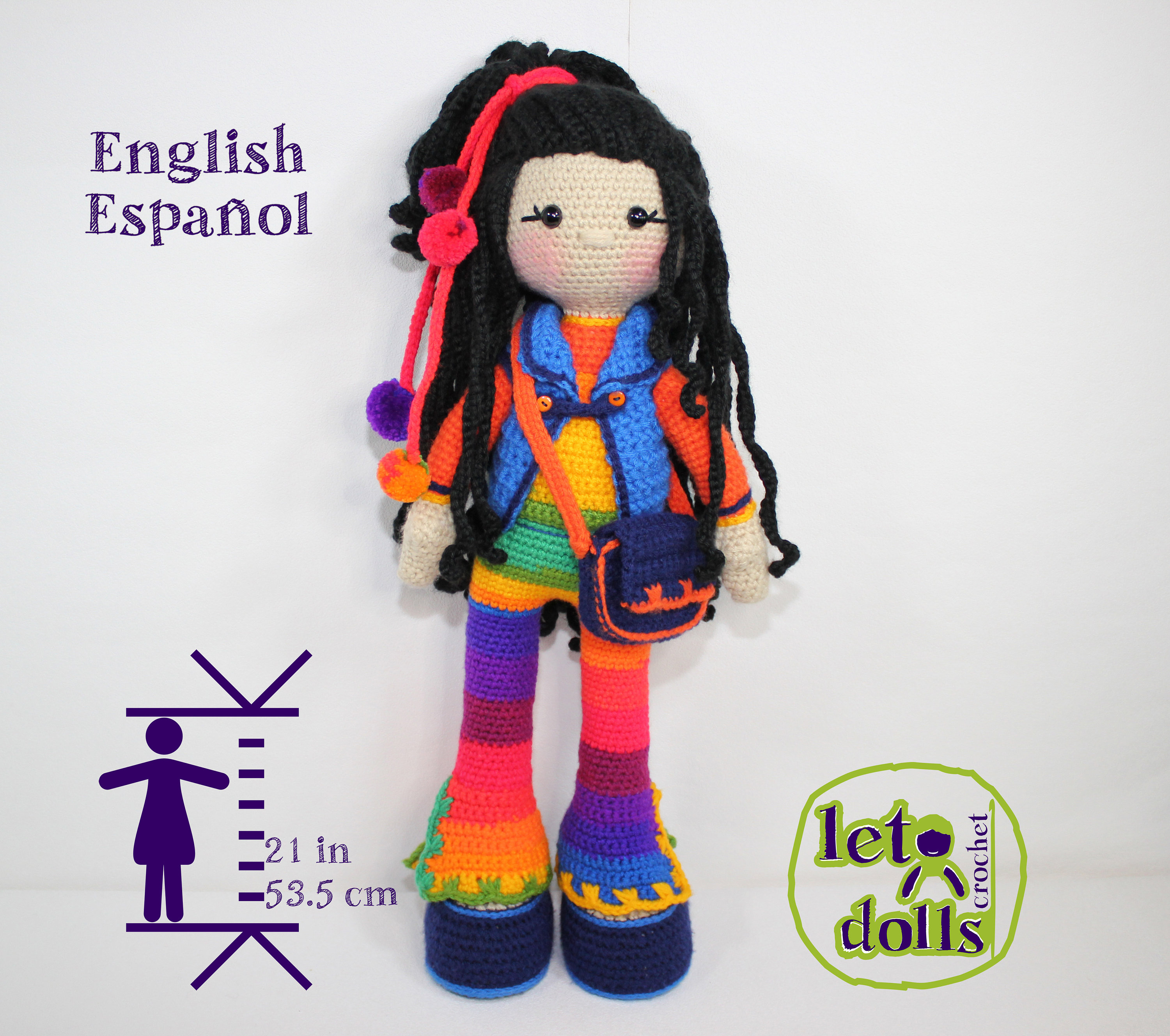 Ivy Large Crochet Doll Pattern Amigurumi 21/ 53 Cm | Etsy