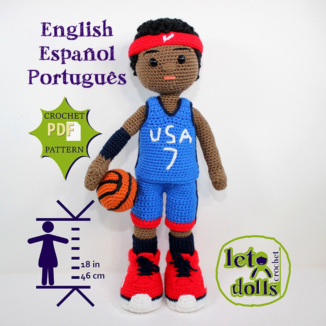 Devan Medium Crochet Doll Pattern, Amigurumi, 18"/ 46 Cm Tall - Etsy