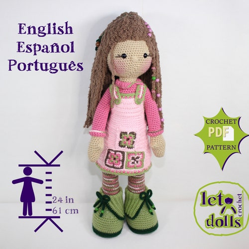 Shawn Xlarge Crochet Doll Pattern 24/61cm Tall - Etsy