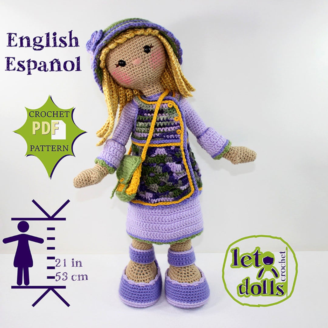 Kaila Large Crochet Doll Pattern, 21"/53cm Tall, Amigurumi - Etsy