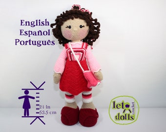 Maya Large Crochet Doll Pattern 21/53cm Tall Amigurumi | Etsy