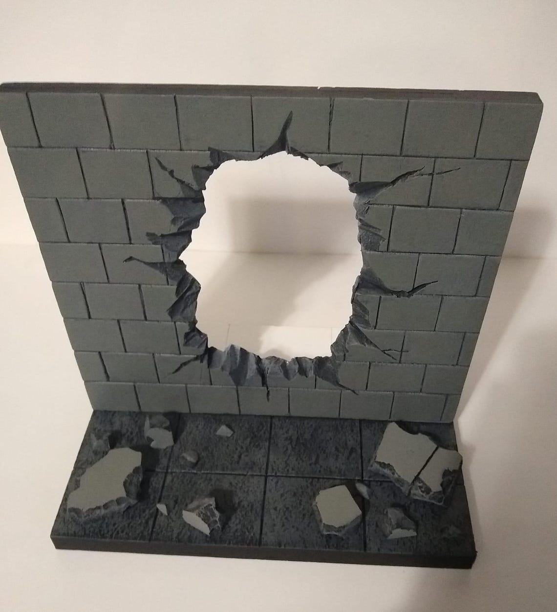 Smashed Concrete Wall - 1/12 Scale Action Figure Stand Diorama - Etsy