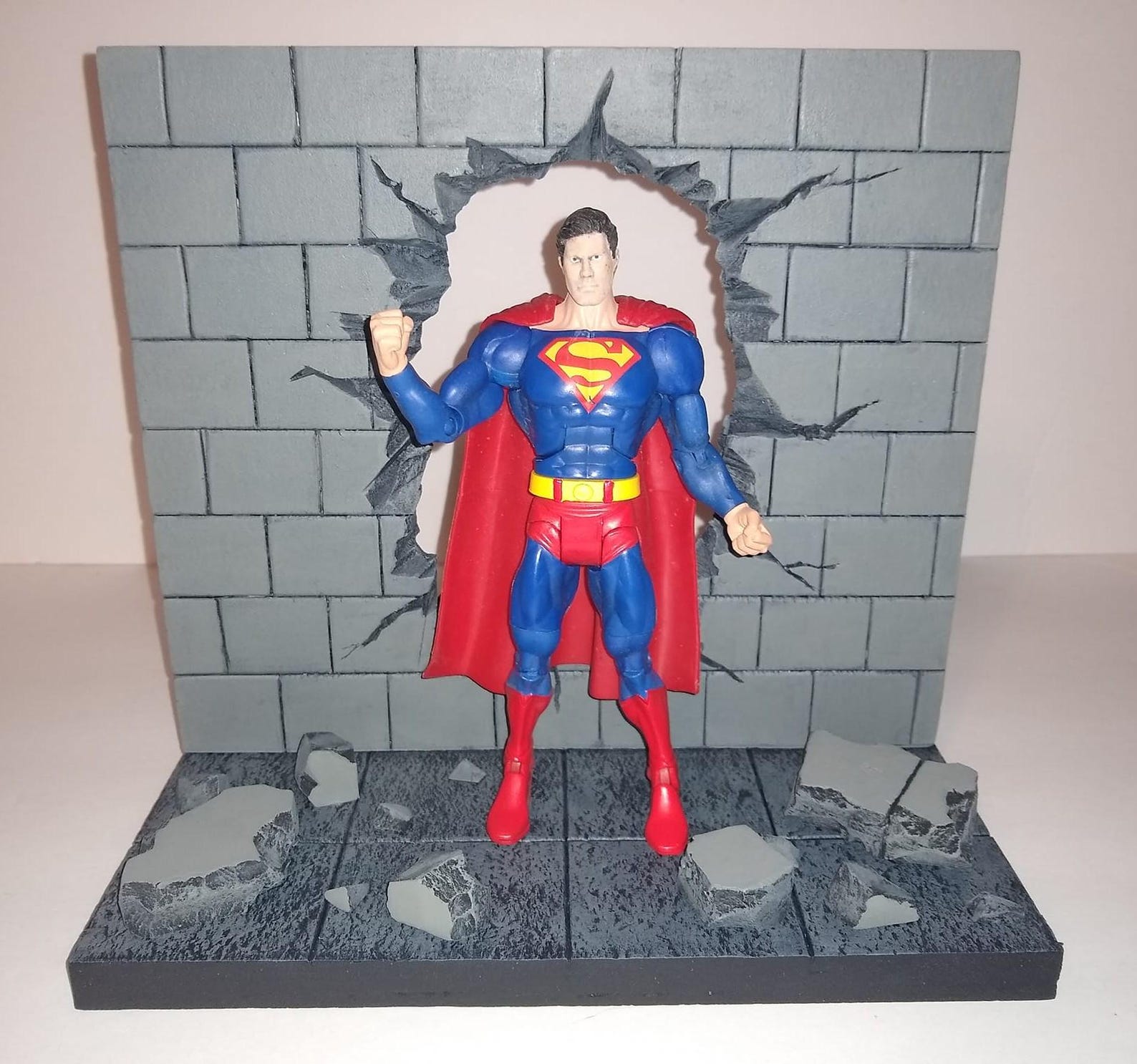 Smashed Concrete Wall - 1/12 Scale Action Figure Stand Diorama - Etsy