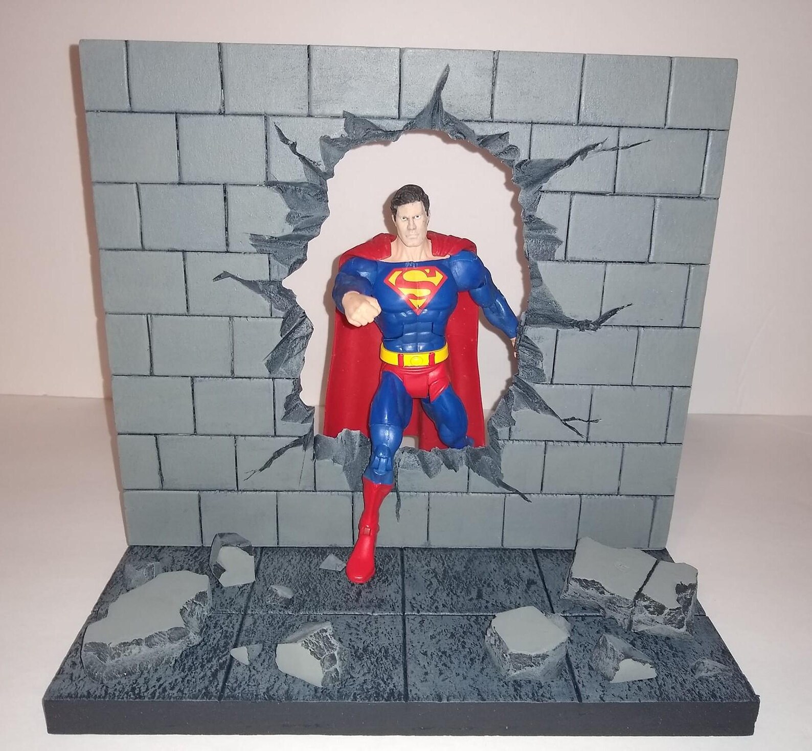 Smashed Concrete Wall - 1/12 Scale Action Figure Stand Diorama - Etsy