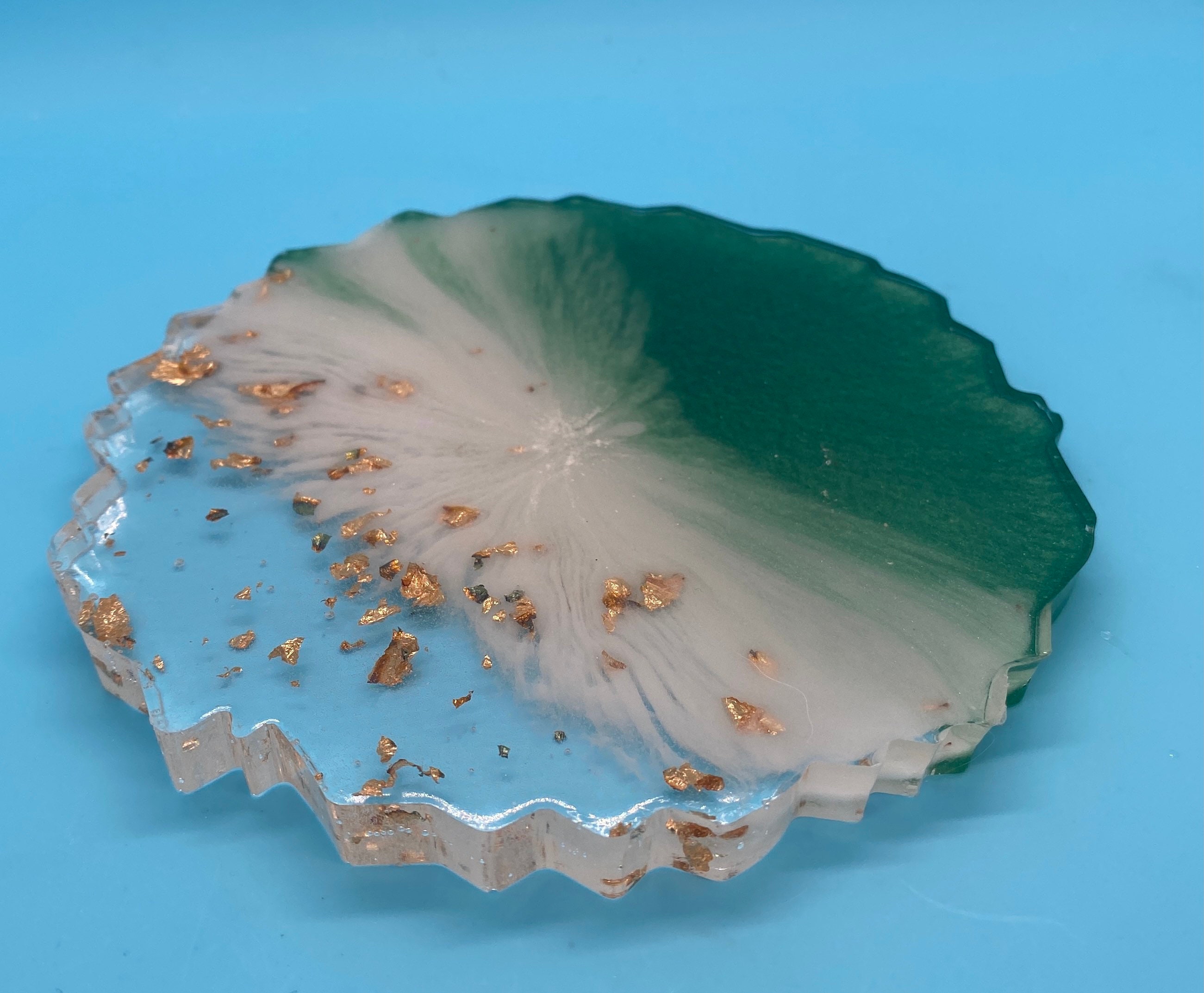 Tri-color Coaster Resin Set DIY Craft Kit Set of 4 free - Etsy