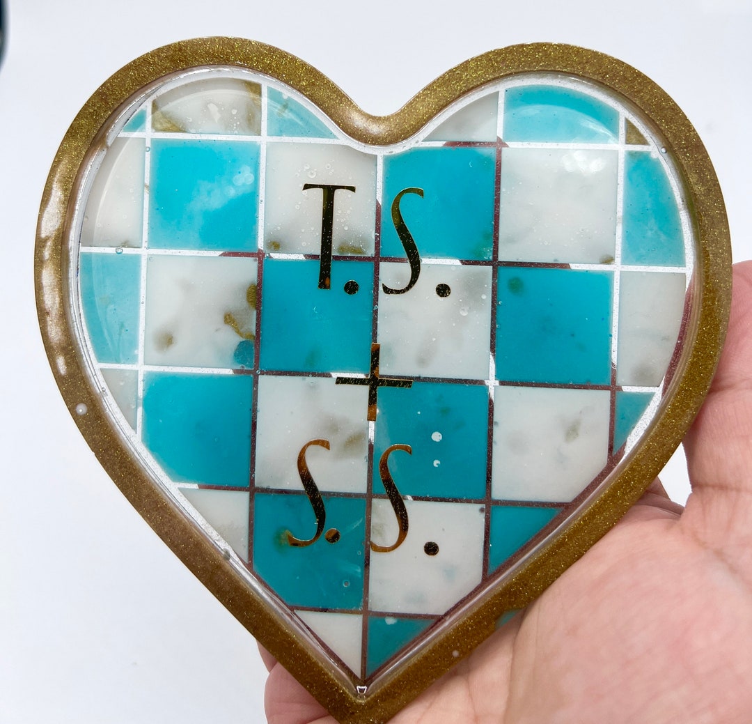 Heart Resin Checker DIY Craft Kit Valentines Love - Etsy