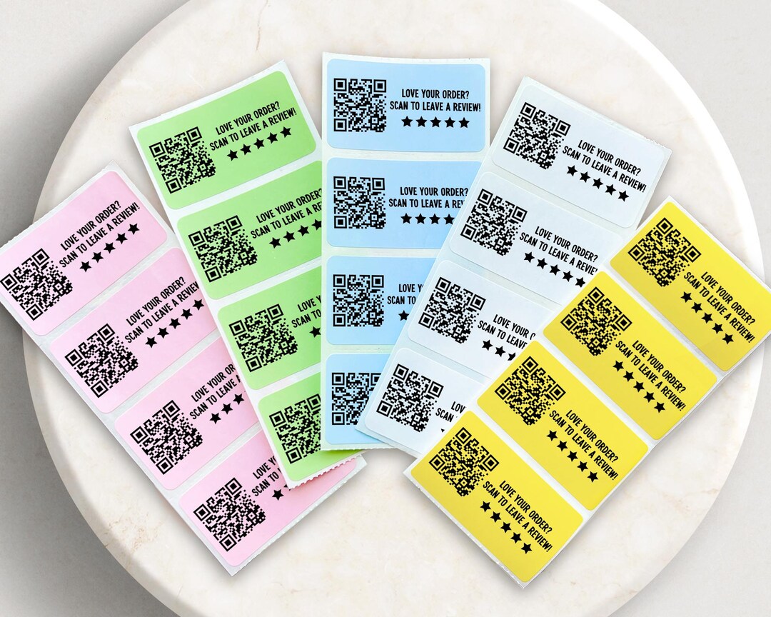 Scan QR Code to Leave a Review | Custom QR Label | Etsy Review | Small ...