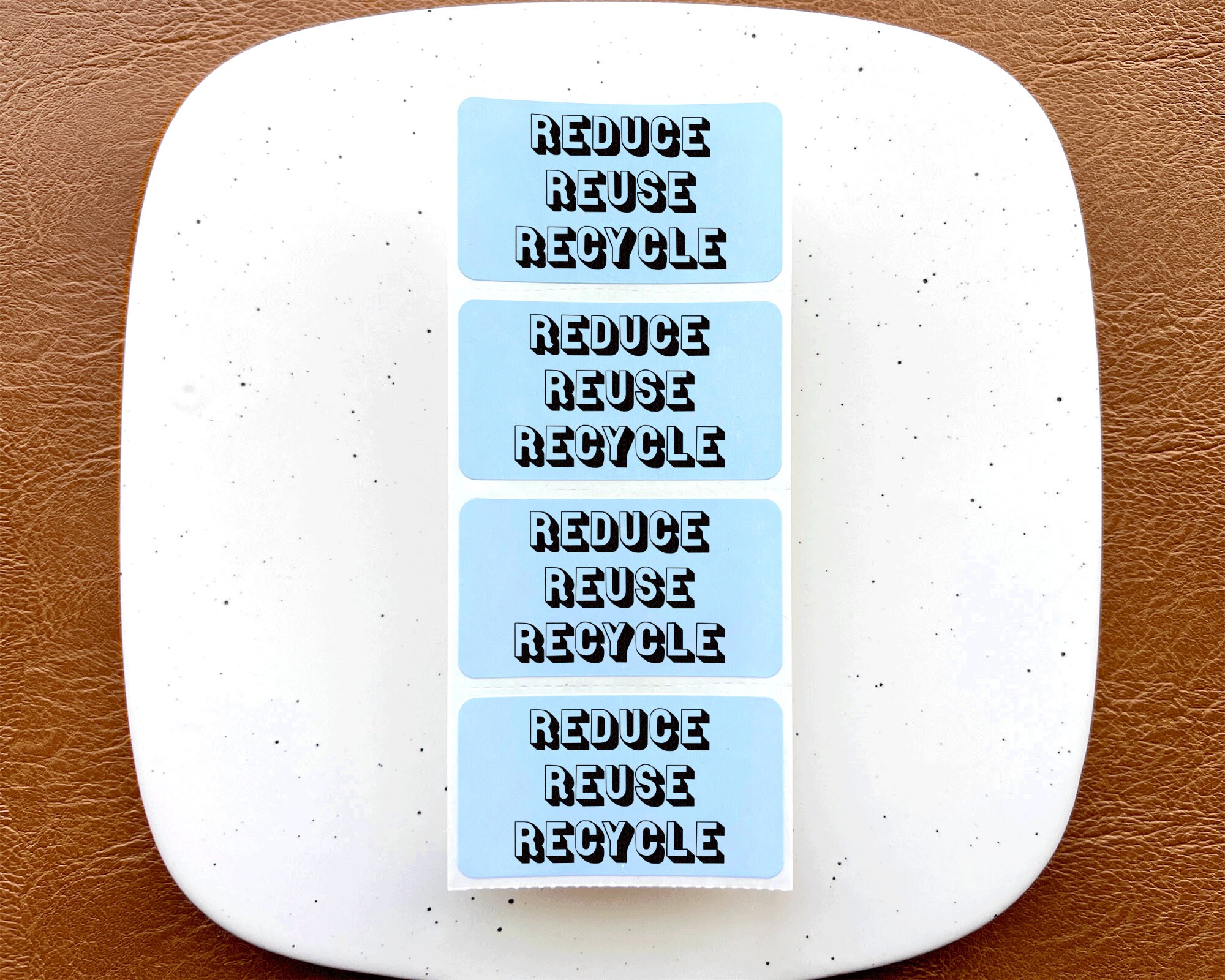 Reduce Reuse Recycle Rectangle Labels | Thermal Sticker Labels for ...