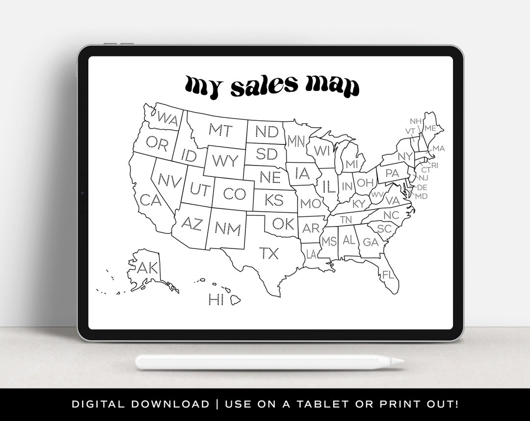 Sales Map No. 1 | Small Business Sales Map, Sales Tracker, Shipping ...