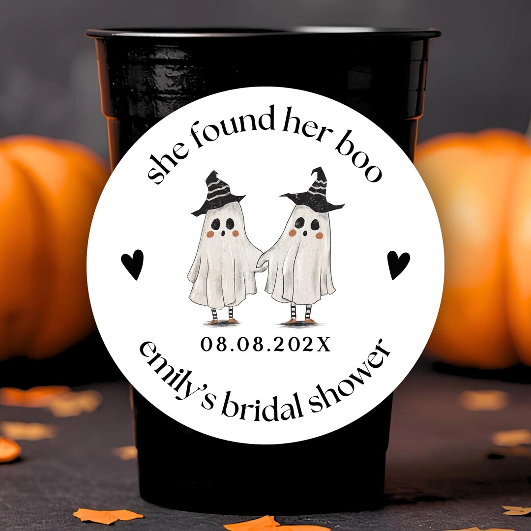 She Found Her Boo Circle Sticker Sheet | Bridal Party, Bridal Shower ...