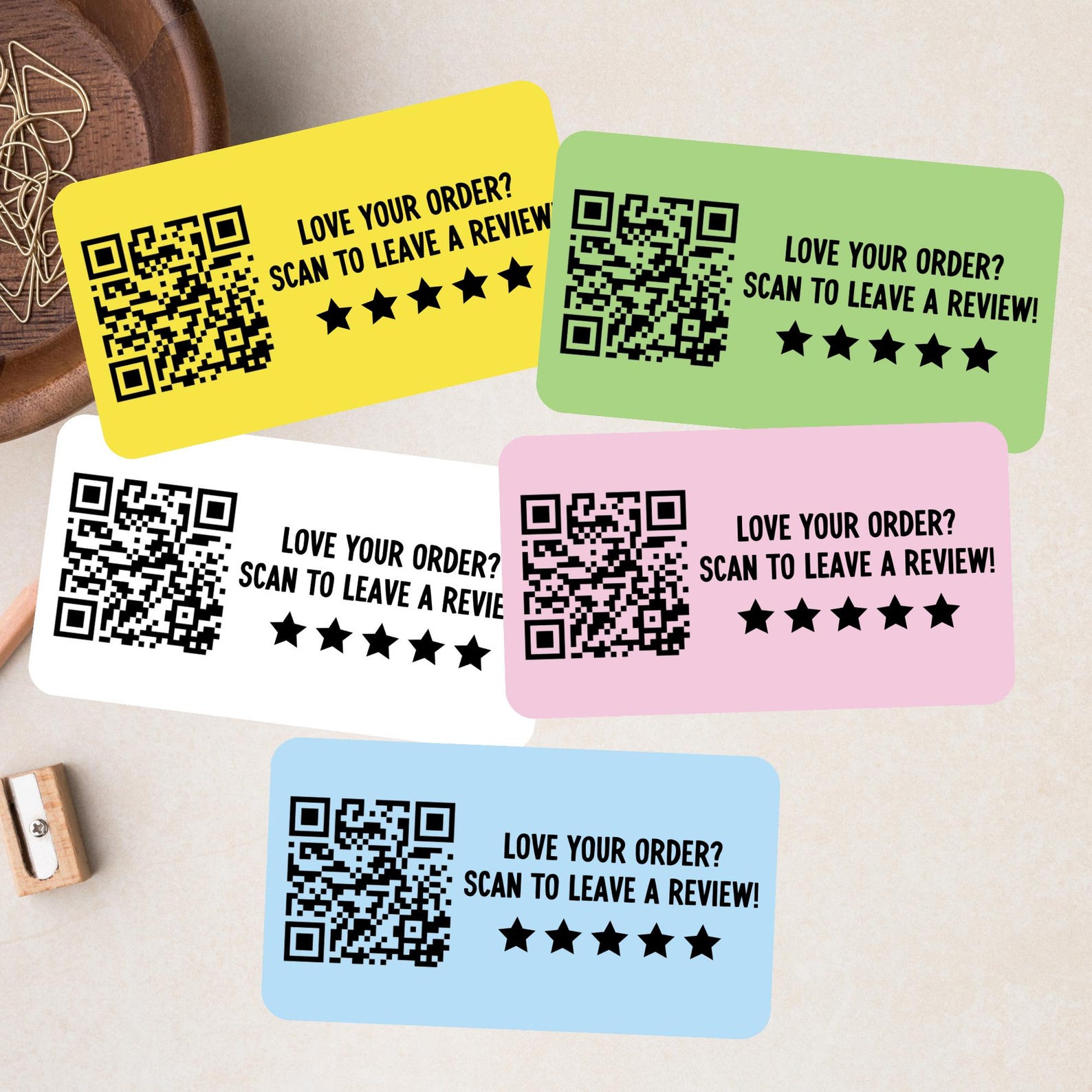 Scan QR Code to Leave a Review | Custom QR Label | Etsy Review | Small ...
