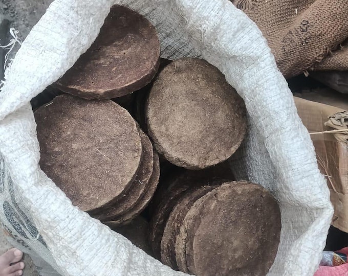 5 Pc 10 Cm Big- Indian Origin Desi COW DUNG CAKE Gobar Upale Kande 180 ...
