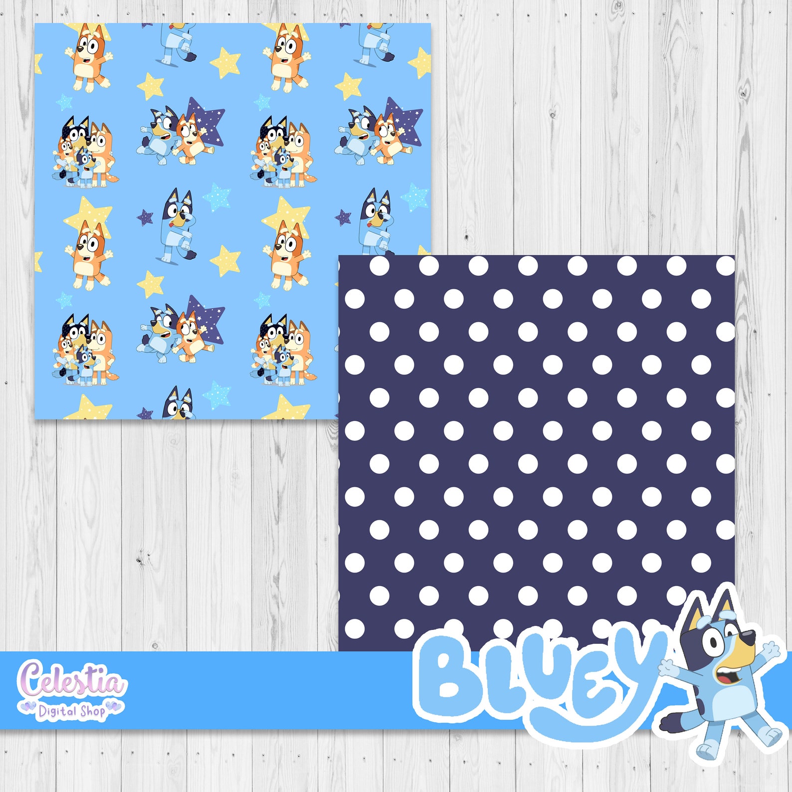 Bluey And Family Digital Paper Instant Download Seamless Etsy