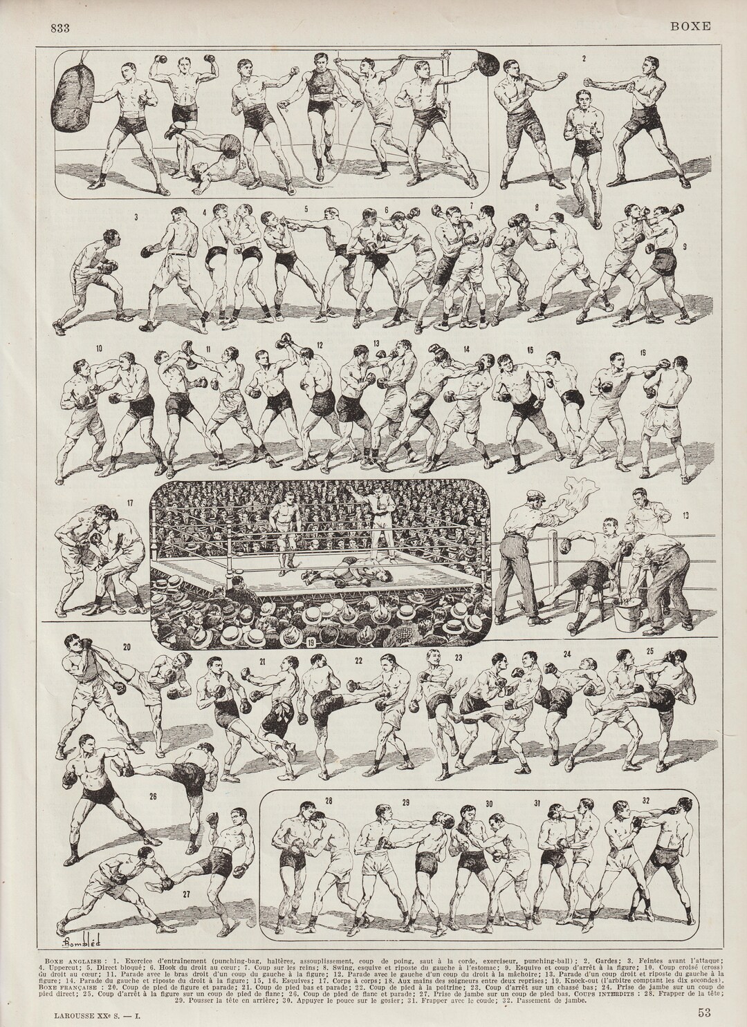 Larousse Boxe Black and White Boxing Vintage Collection De Movement Et ...