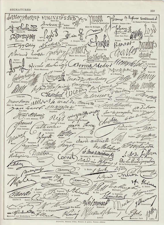 Famous Signatures