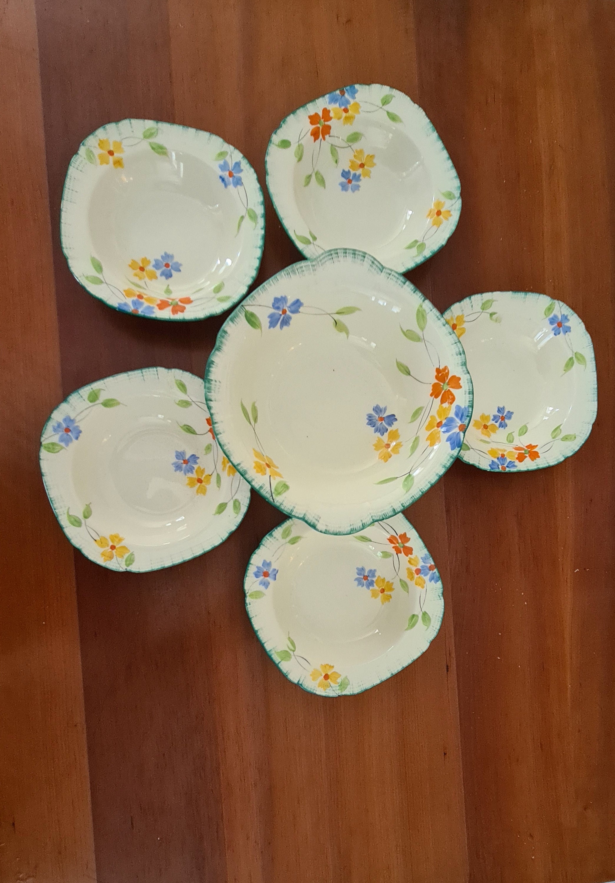 Alfred Meakin Dessert Dishes, 5 Bowls and 1 Larger Bowl Vintage Hand ...