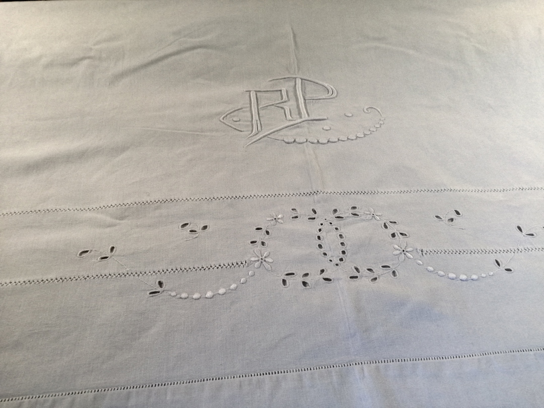 Quality Vintage French White Metis Sheet Bed Cover Dating From - Etsy