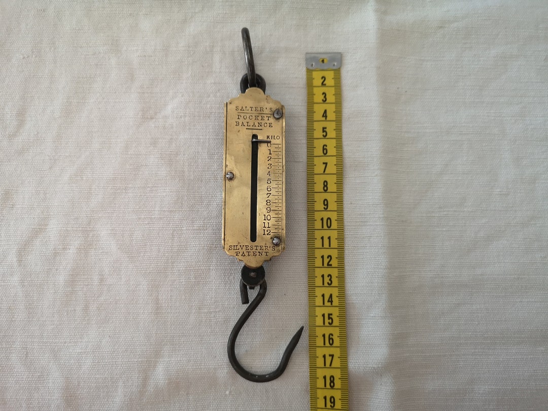 Old Vintage Spring Scale salter's Pocket Balance Scales up to 12 Kilos ...