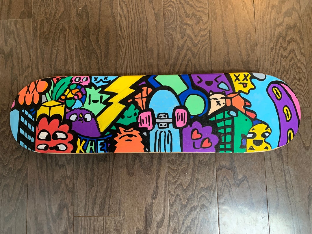 Custom/personalized Doodle Art Skateboard Deck or Complete - Etsy
