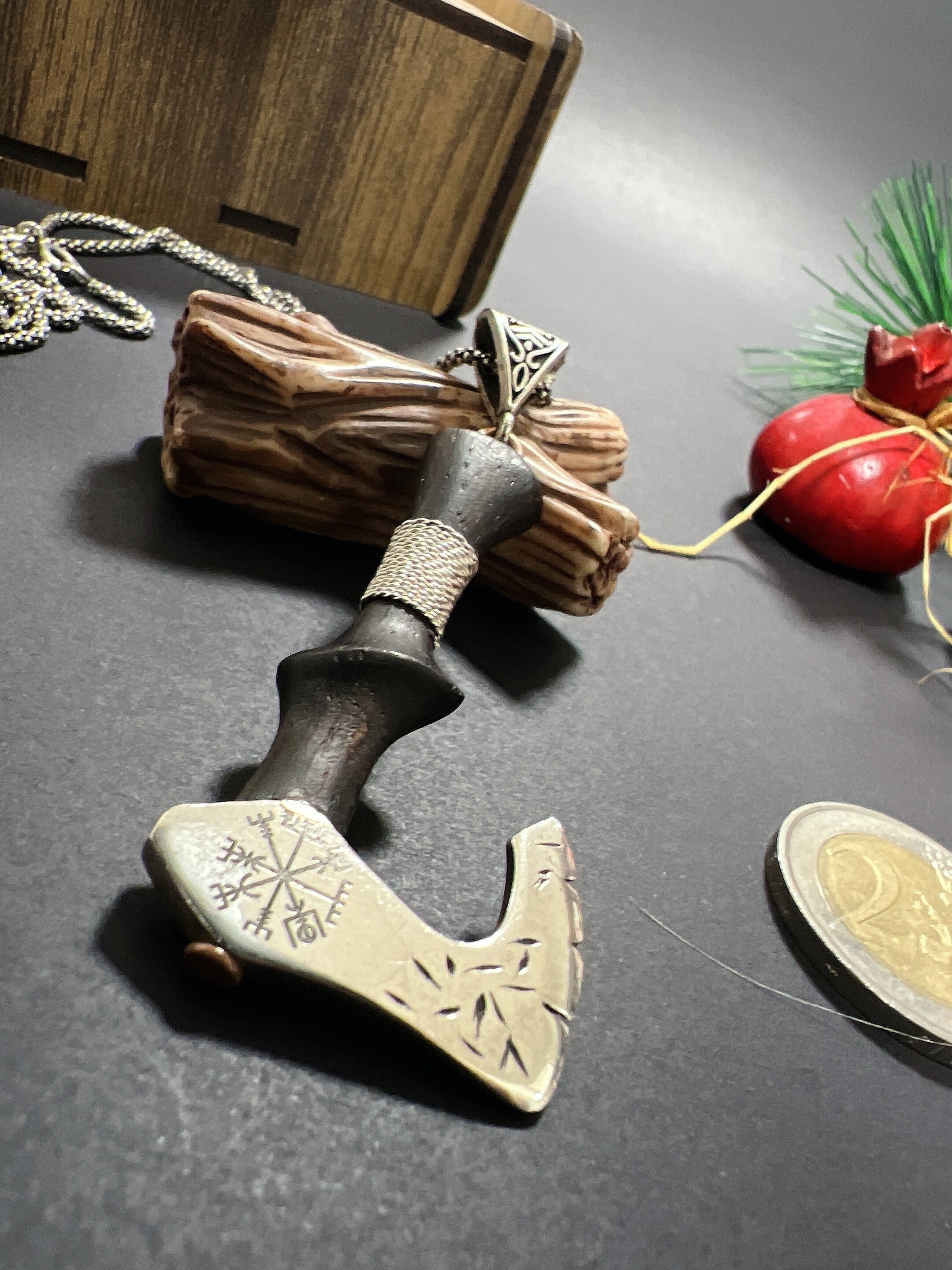 Mens Silver Axe Pendant With Chain Silver Battle Axe - Etsy