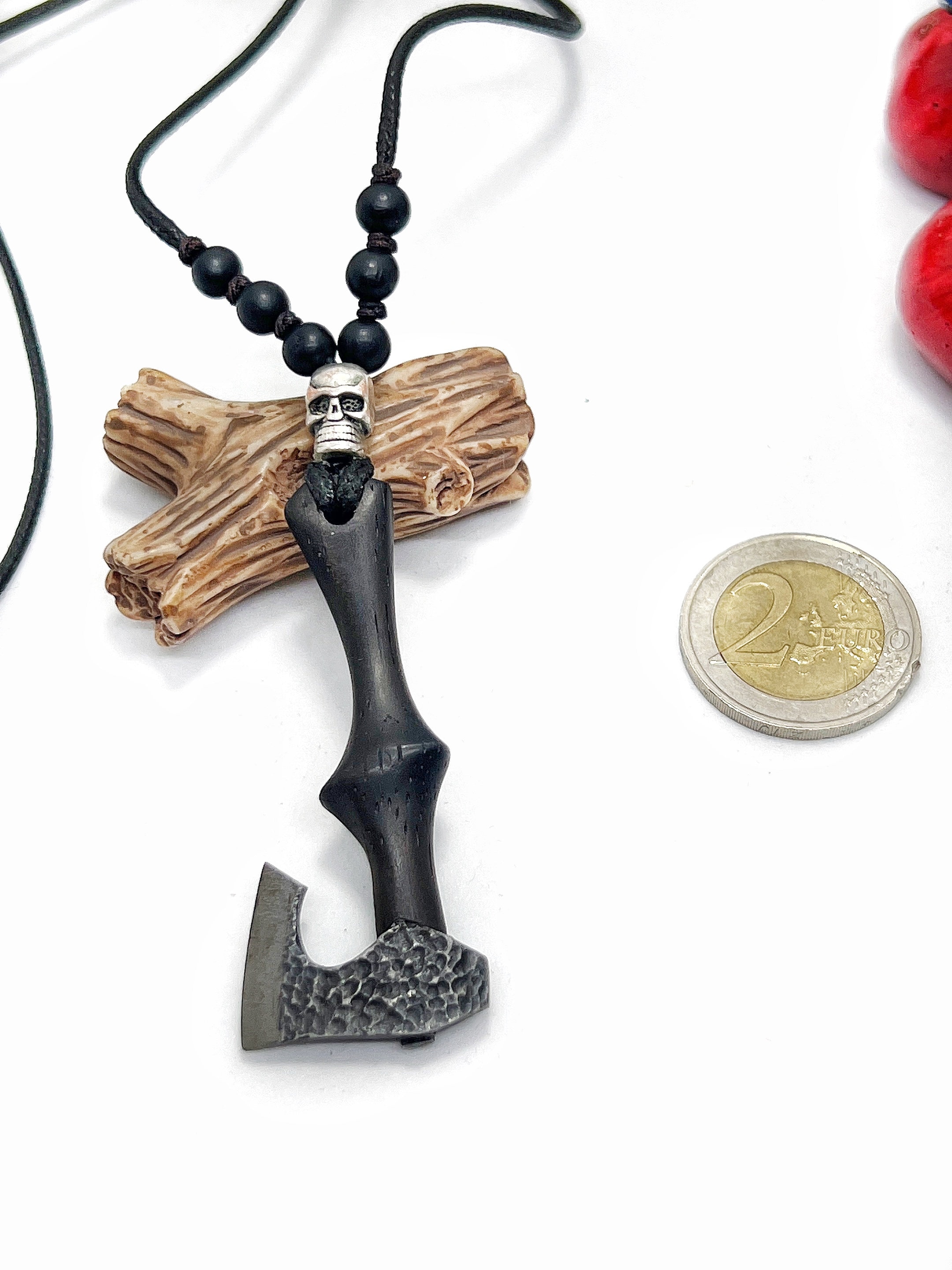 Steel Battle Axe Necklace Mens Axe Pendant Viking Axe - Etsy