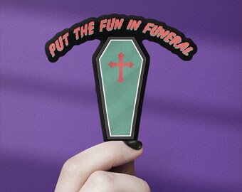 Funeral Sticker | Etsy