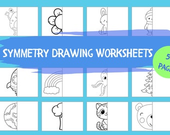 Printable Symmetry Drawing Activity, Digital Symmetry Drawing Activity ...