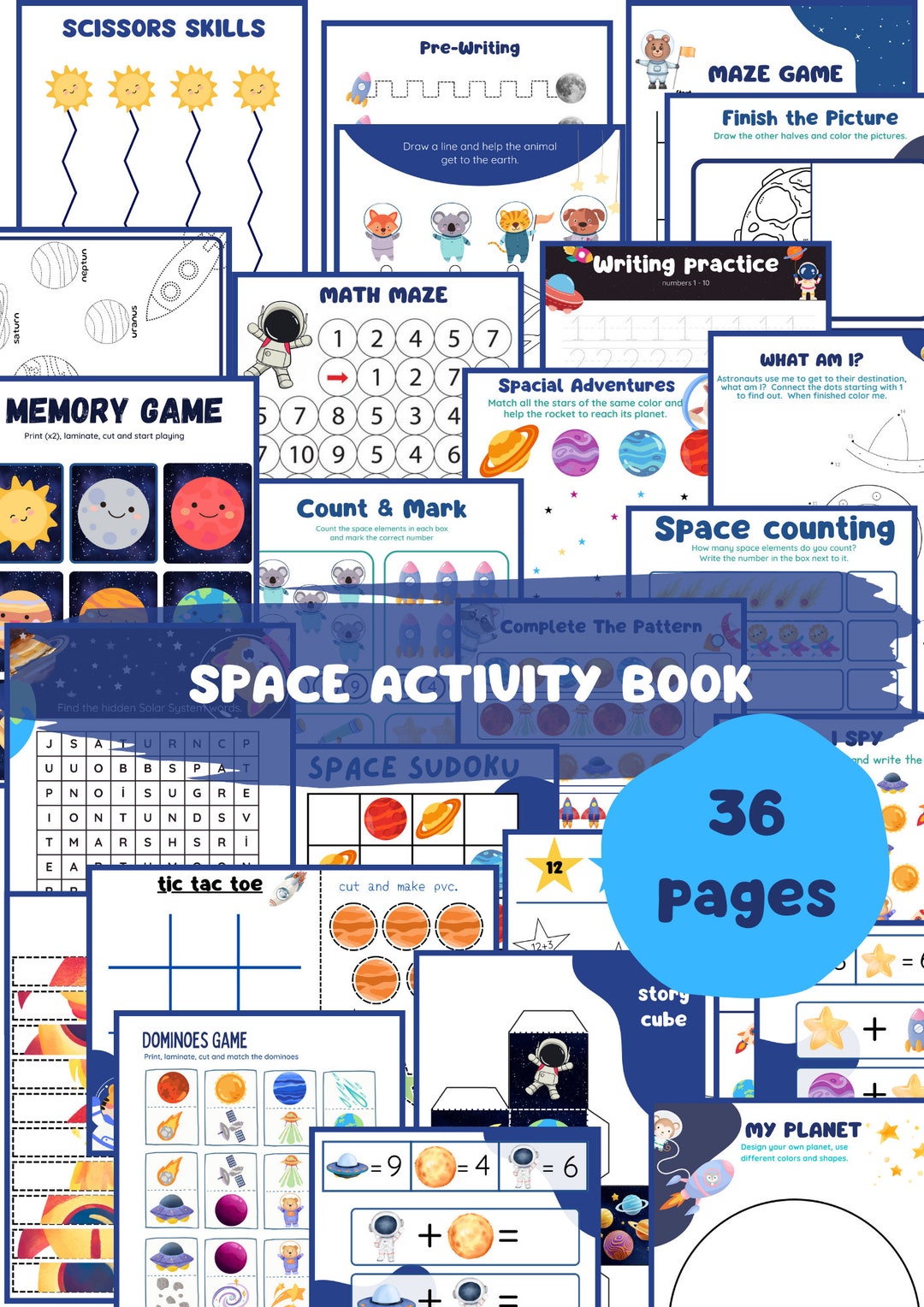 Space Activity Book - Etsy