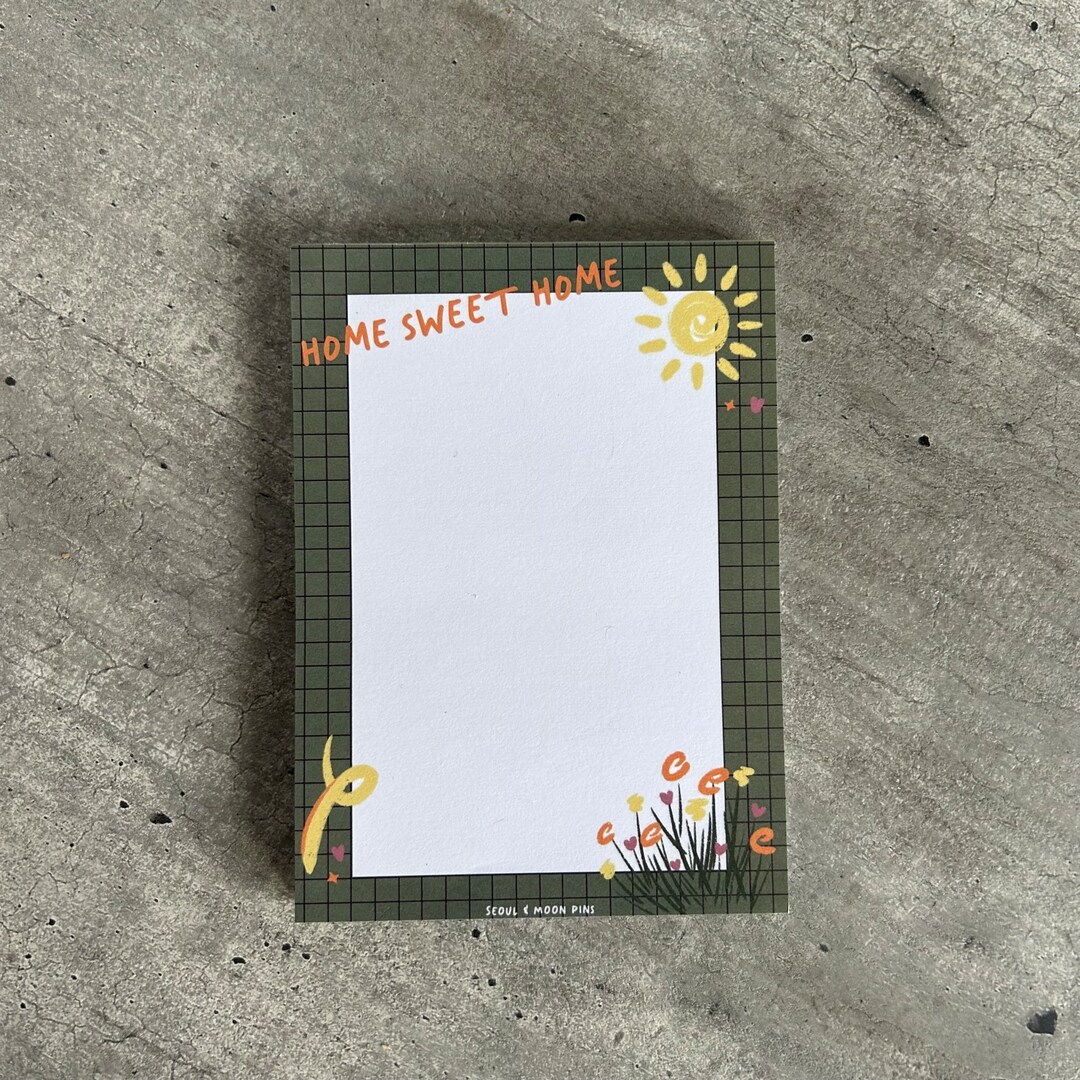 Home Sweet Home Notepad - BTS Kim Seokjin - Etsy