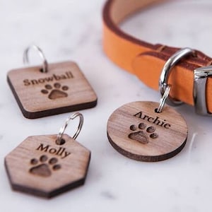 Personalized Pet ID Tags - Cat Name Tag - Dog Name Tag - Pet Collar Tag ...
