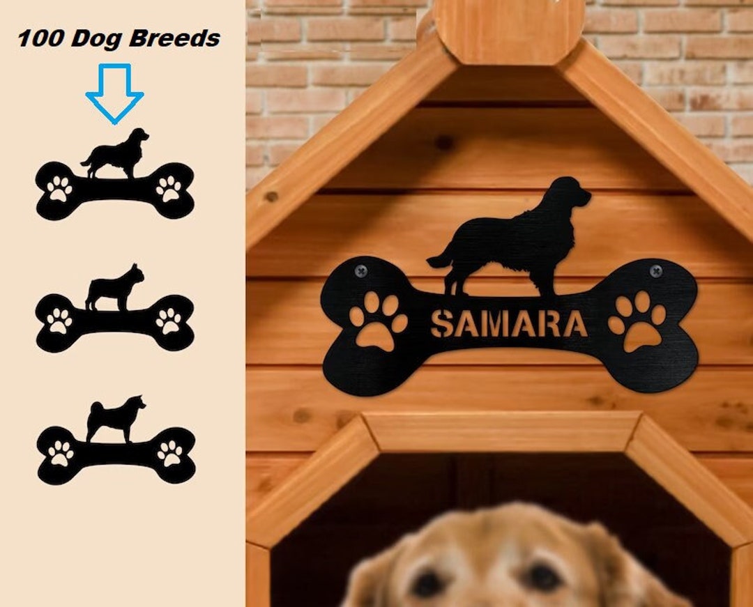 Personalized Dog Sign - 100 Dog Breed Choices - Custom Sign for Dog ...