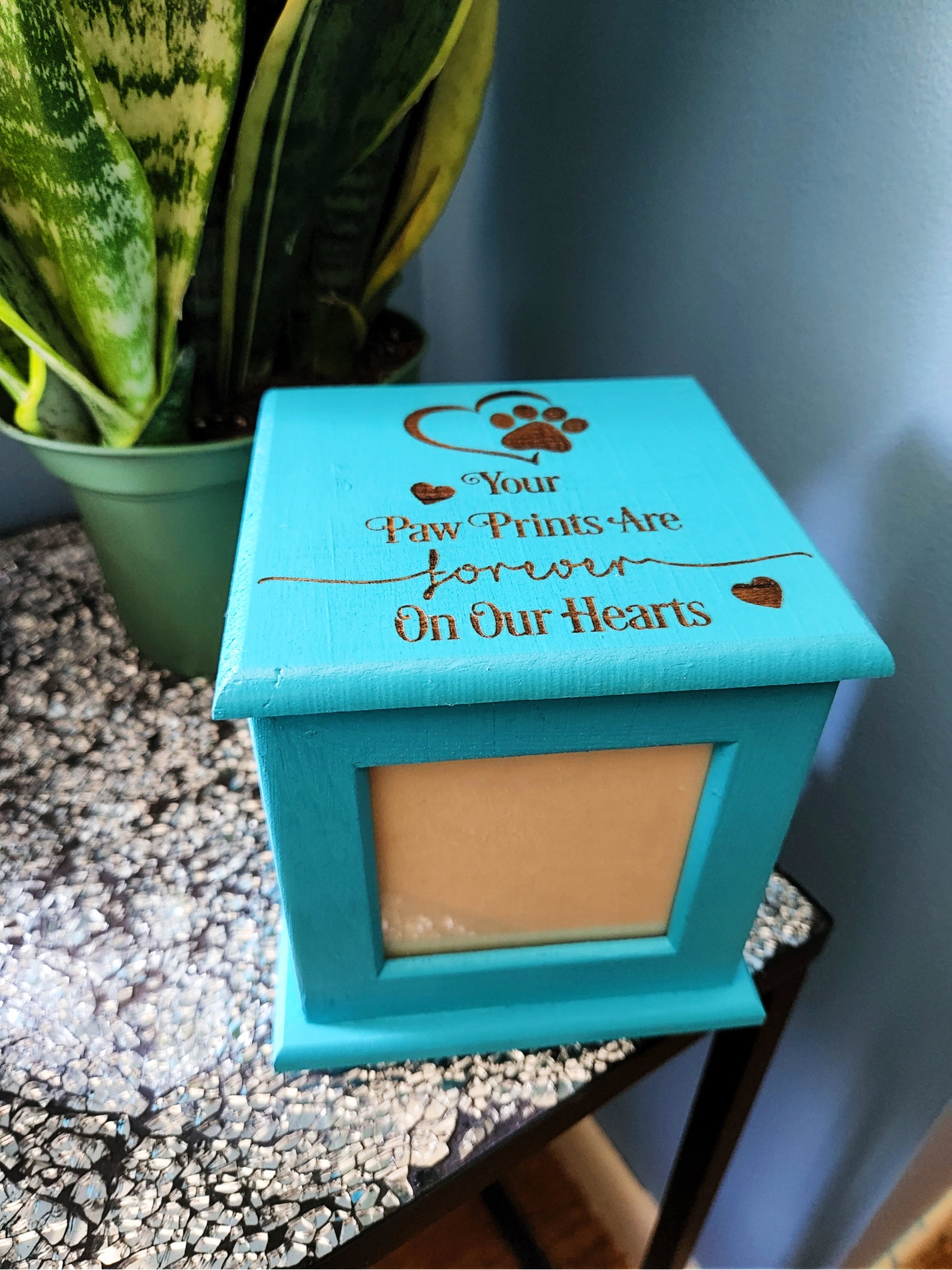 Urn for Dog Pet Urn for Cat Pet Keepsake With Picture Pet Memorial ...