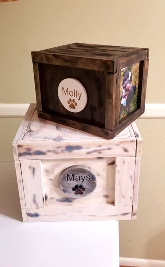 Pet Memorial Memory Box With Pictures & Engraved Custom Made | Etsy