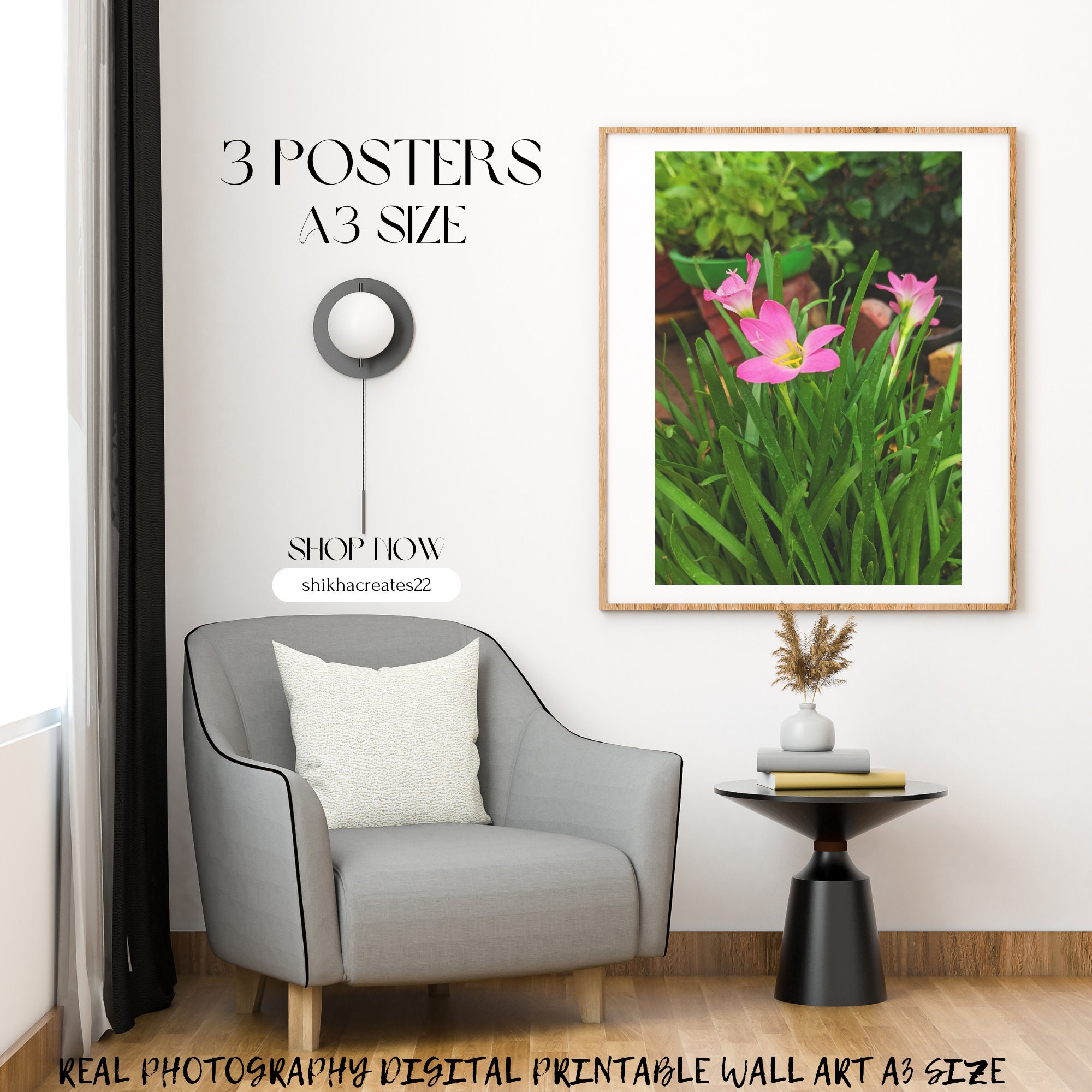 Sage Green and Pink Digital Printable Wall Art Sage Green - Etsy