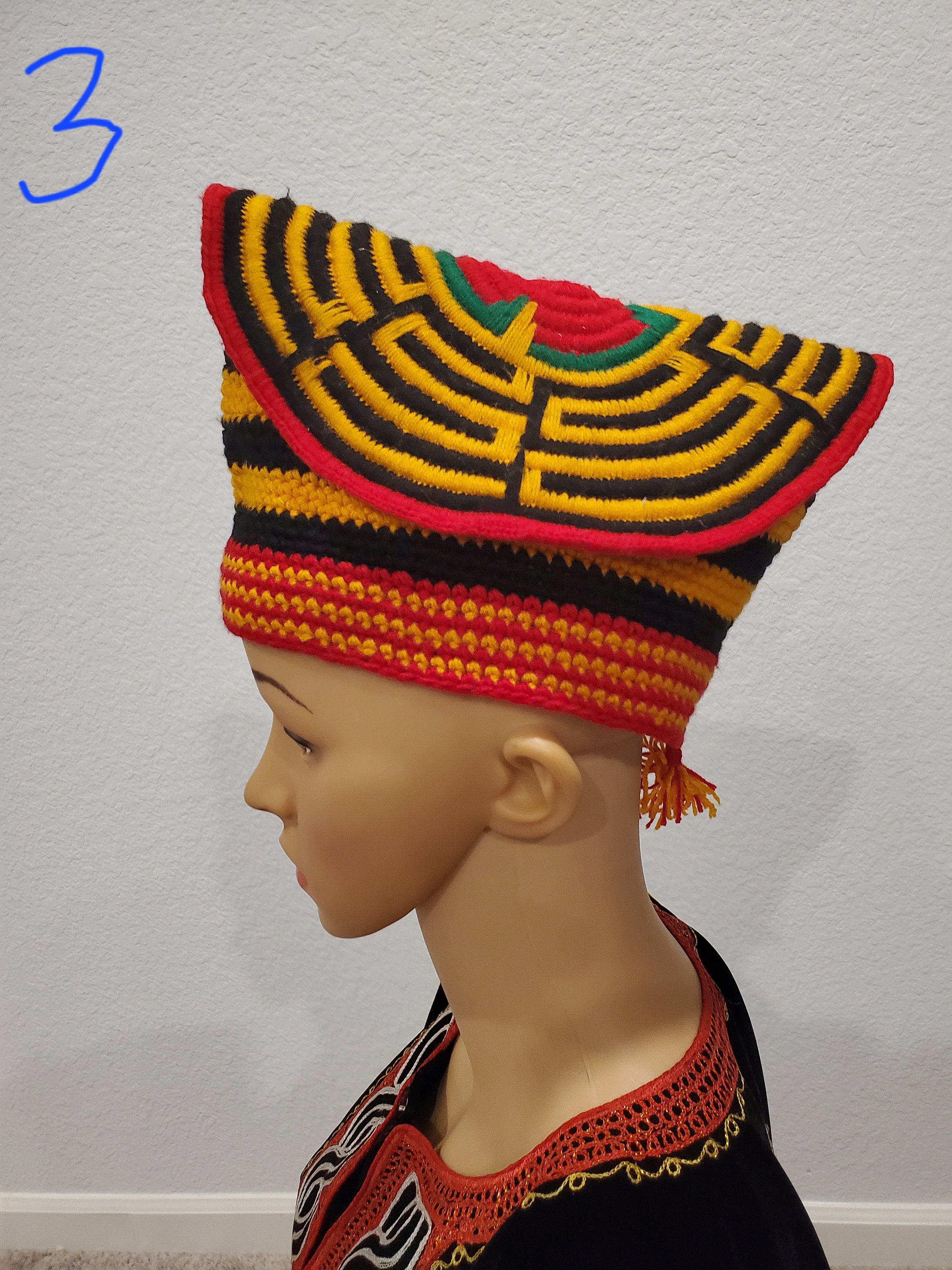 Bamenda Toghu Hat, Traditional Hat, African Multi Color Hats - Etsy
