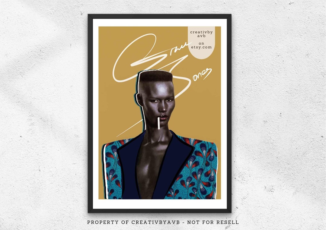 Grace Jones Art Print | Colorful Portrait Wall Art - Etsy