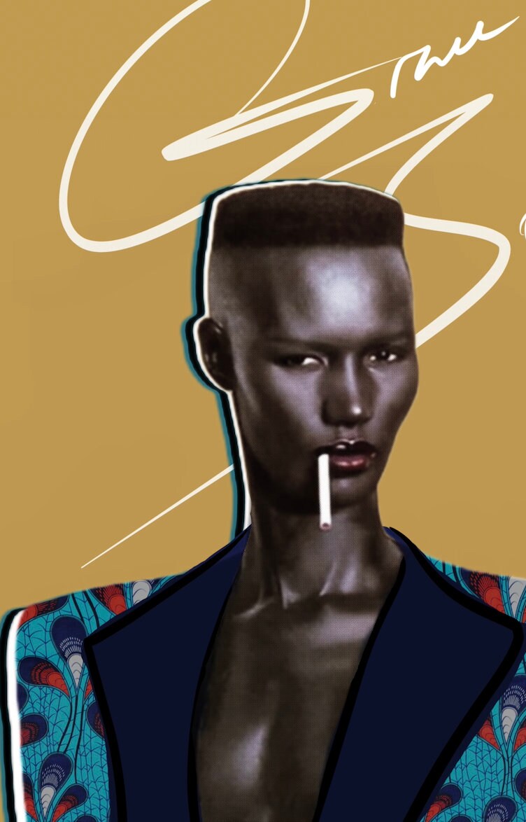 Grace Jones Art Print | Colorful Portrait Wall Art - Etsy