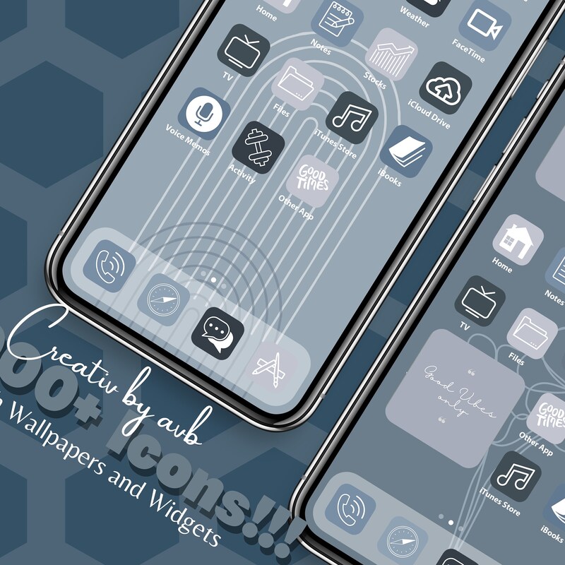 Blue App Icons - Etsy