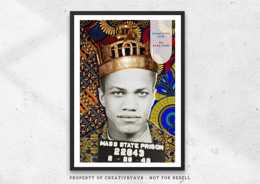 Malcolm X Portrait Art Print | Colorful Afro-american Wall Decor - Etsy