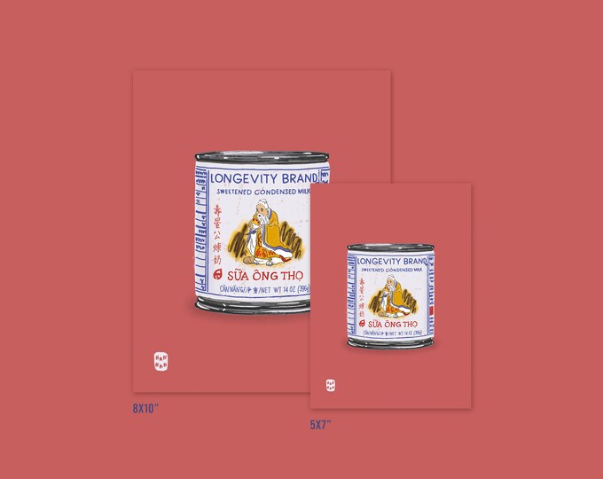 Longevity Condensed Milk | 8x10" Poster / 5x7" Postcard | Digital ...