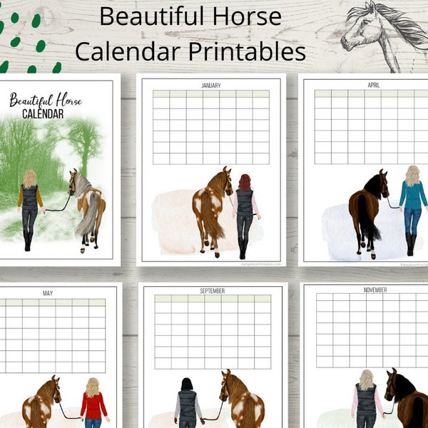 Sunflower Farmhouse Undated Calendar Printable, Floral, Spring, Gingham ...