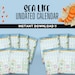 Sea Life Undated Calendar Printable Printable Sea Life Undated Calendar ...