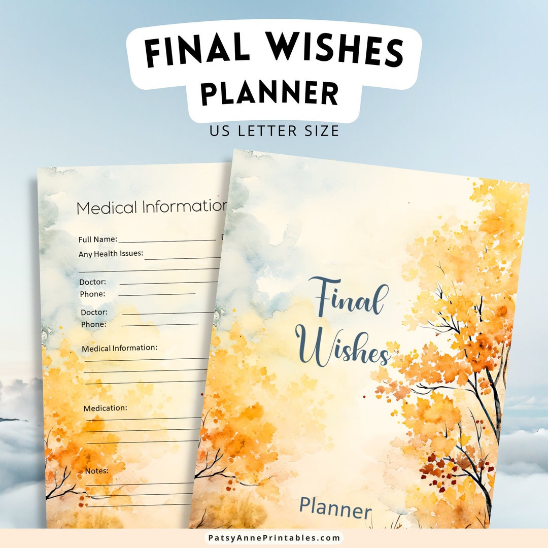 Final Wishes, Last Will, Funeral Planner, Beneficiary Info, Estate ...