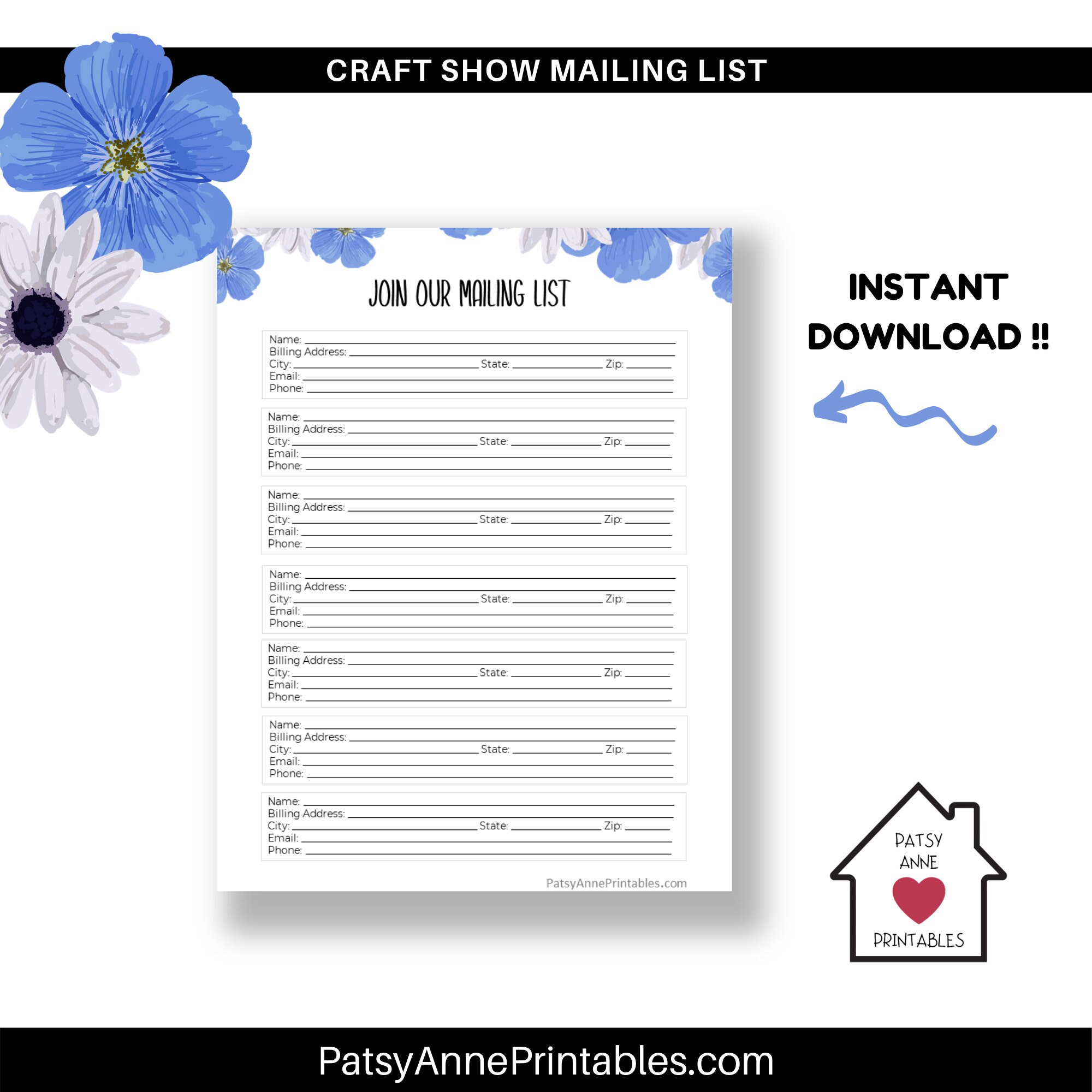 Craft Show Planner, Craft Show Planner Printable, Craft Fair Planner ...
