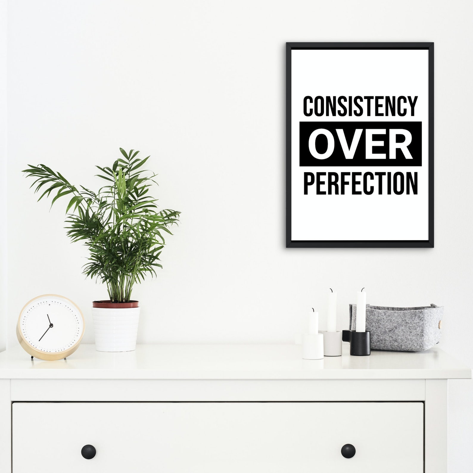 CONSISTENCY Over PERFECTION Quote Printable | Motivational Quote ...