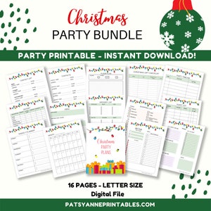 Christmas Party Bundle Christmas Party Printable Instant Download - Etsy